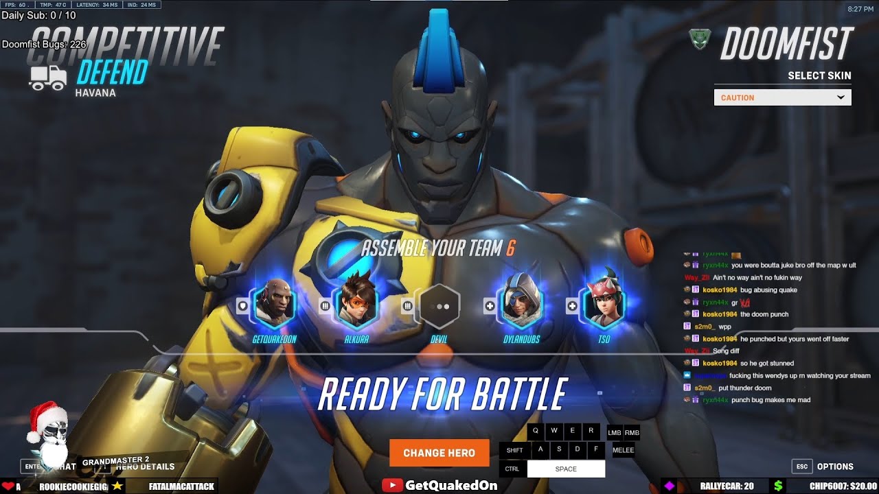 18500 Dmg Buff Doomfist Getquakedon Rollouts Doomfist Overwatch 2