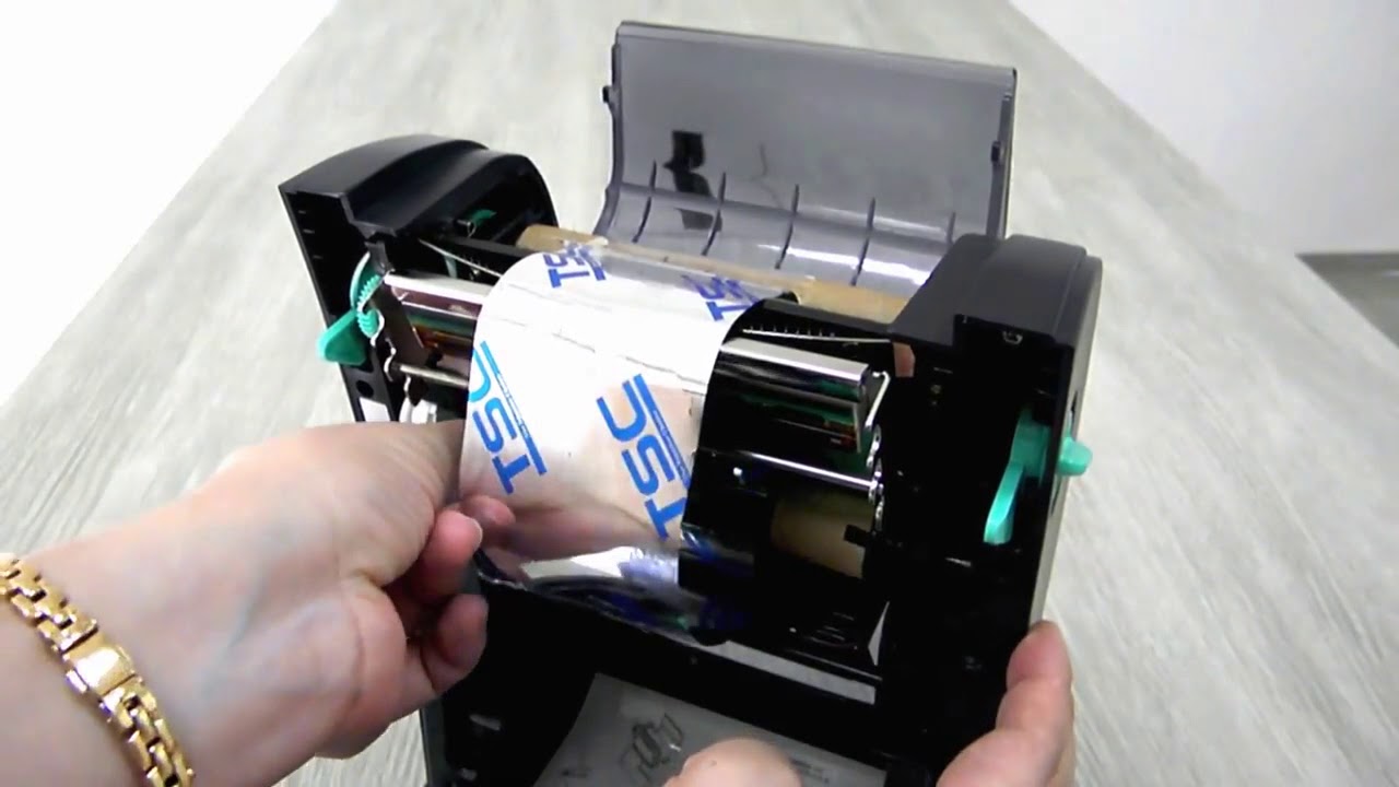 TSC TC200 TC210 TC300 TC310 Loading the ribbon YouTube - YouTube