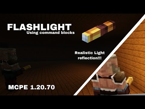 Working FLASHLIGHT in Minecraft bedrock 1.20.70+ (Command block creation) (no mods) [Showcase ...
