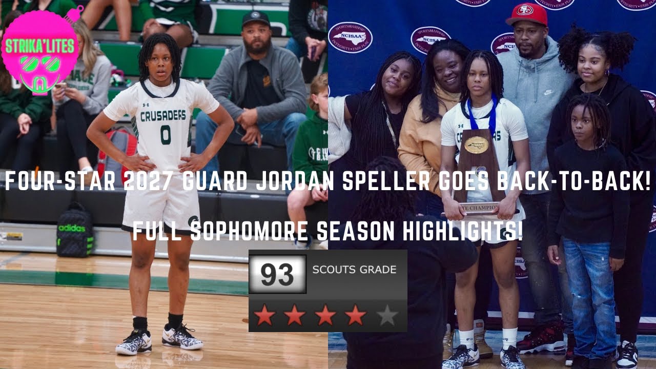 Four-star 2027 guard Jordan Speller full sophomore season highlights ...