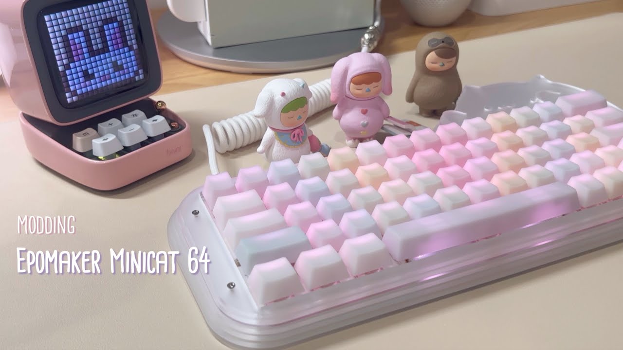 Modding Epomaker Minicat 64 | Holee mod | Tape mod | Foam mod - 난생 처음 ...