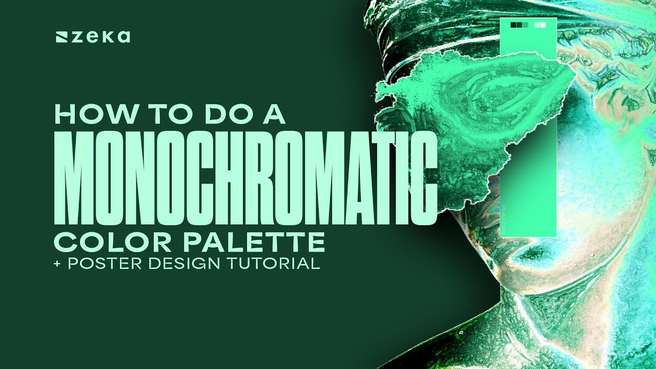 How To Do A Monochromatic Color Palette + Poster Design Tutorial - YouTube