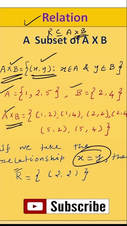 Relation - Set Theory - Discrete Math - YouTube