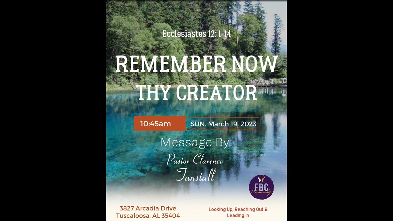 Remember Thy Creator - March 19, 2023 - YouTube