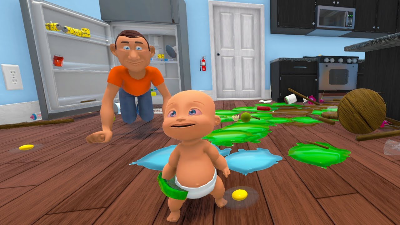 Baby and Daddy FOOD FIGHT... (who's your daddy) - YouTube