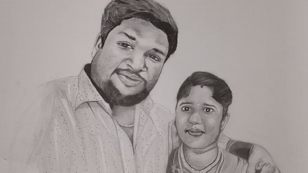 Couples Pencil Landscape Drawing @venkyjoshiarts - YouTube