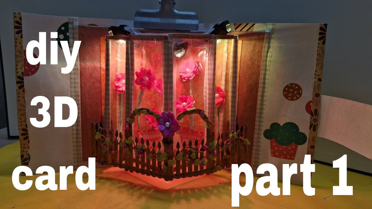 diy 3D card part 1(@DIYcardandscrapbookidias - YouTube