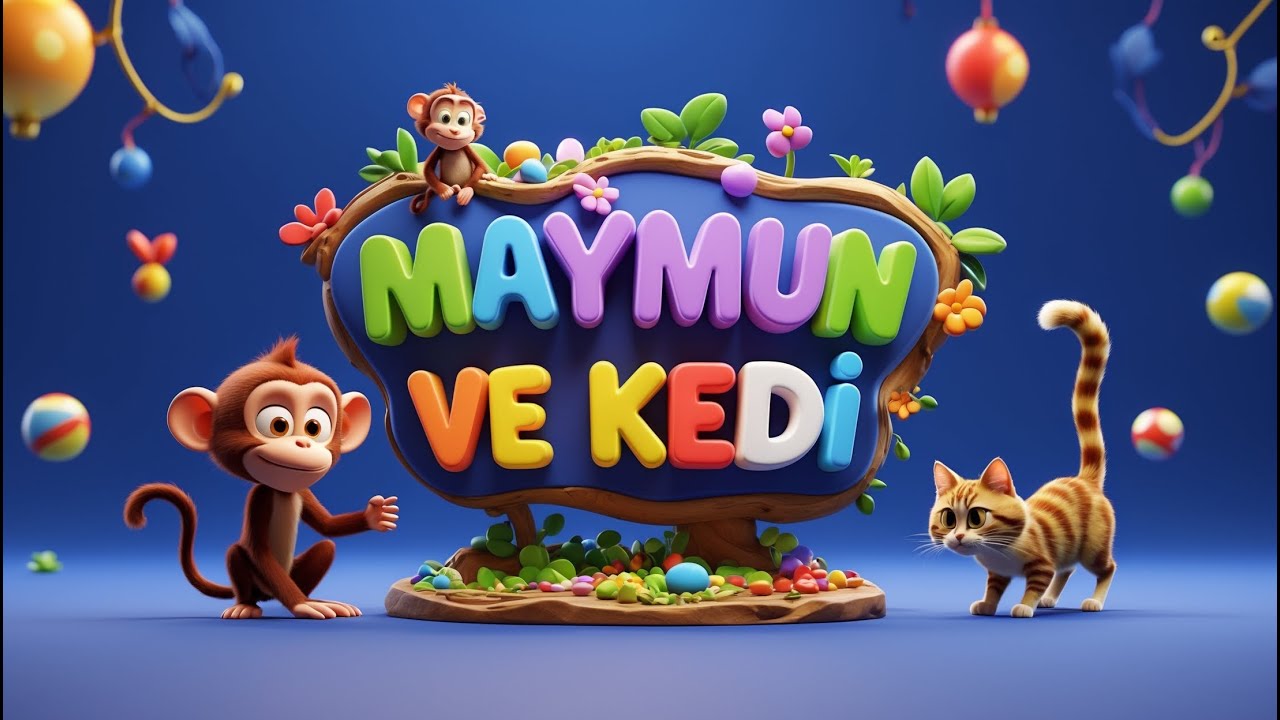 Maymun ve Kedi | Çocuklar İçin Ahlak ve Değerler Eğitimi | Müzikli ...