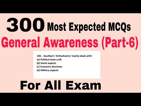 Best 300 General Awareness Series Part-6 || GS MCQ For All Exams ...