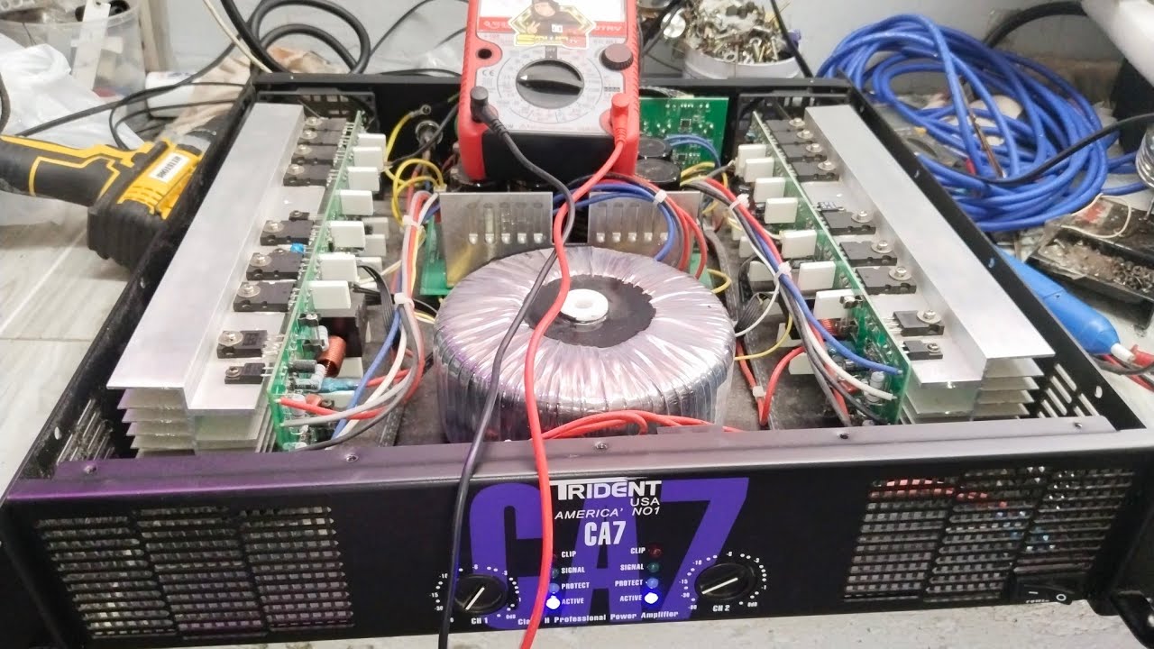 TRIDENT CA7 POWER AMPLIFIER UMIINIT ISANG CHANNEL PAANU AYUSIN NG ...