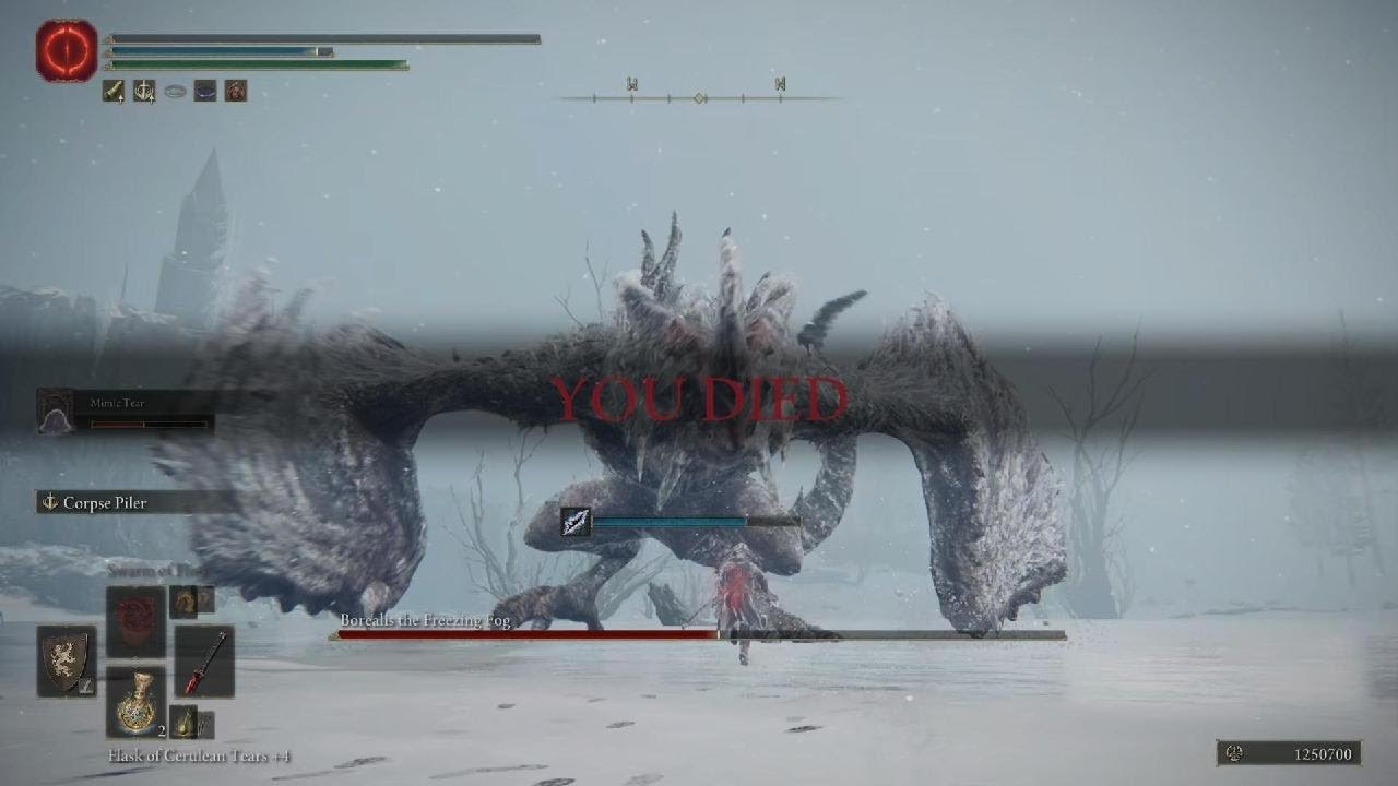ELDEN RING borealis the freezing fog Dragon - YouTube