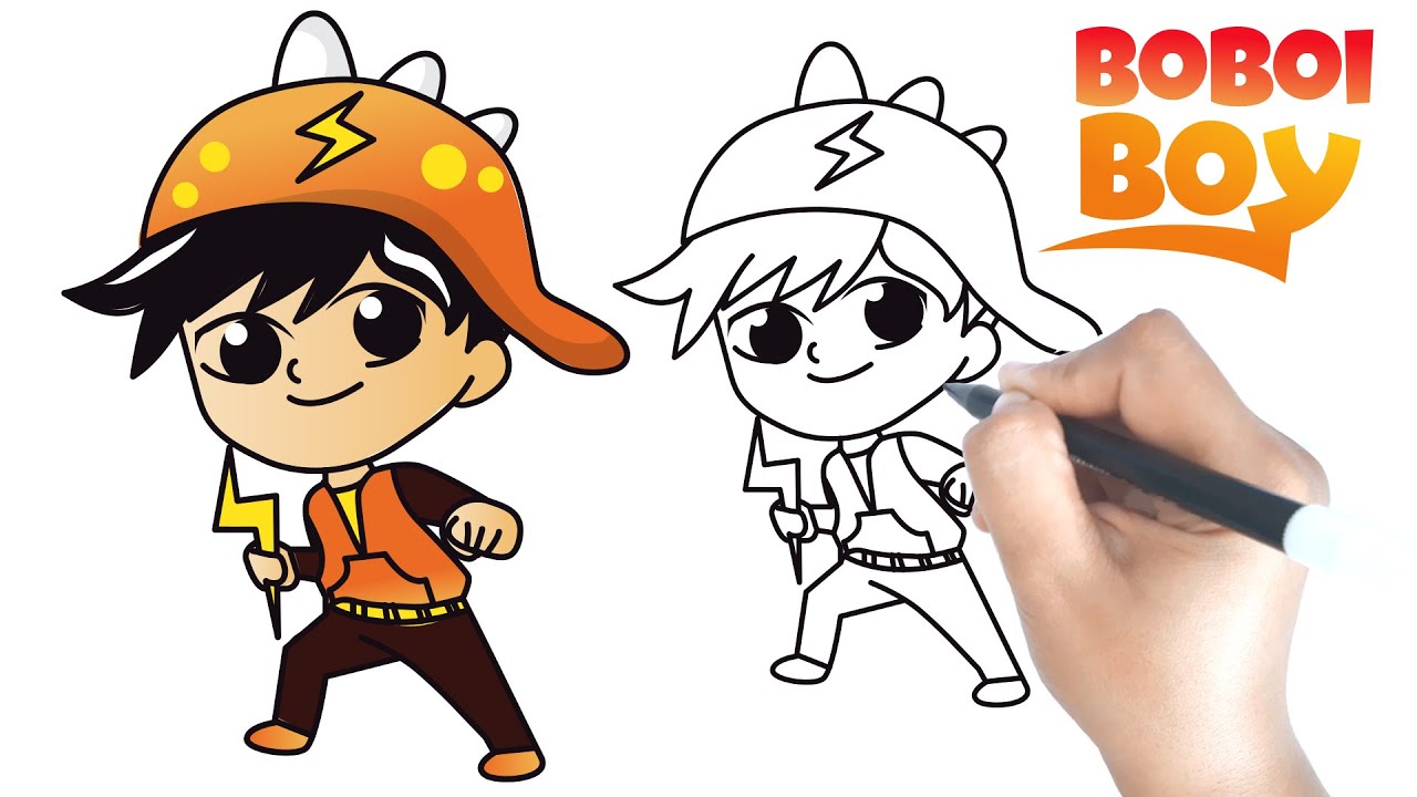 How To Draw Simple and Cool BoboiBoy for Kids - YouTube