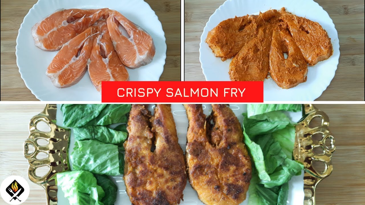 Salmon Fry Recipe| Crispy Salmon Fry Recipe | Salmon Steak Fry ...