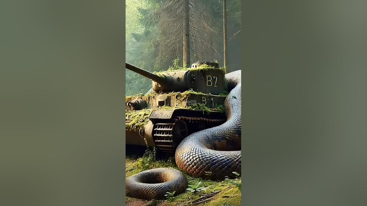 NATURE TALK SCENERY | abandoned ww2 tank & python #snake #python #tank ...