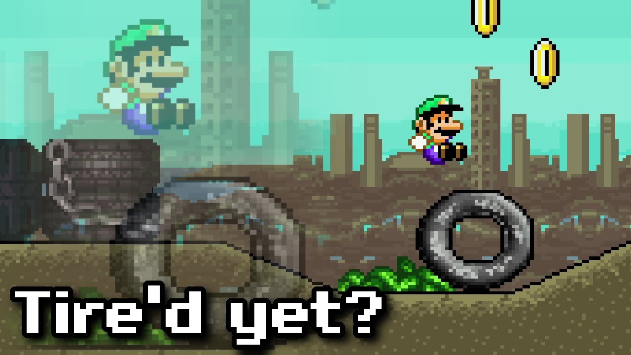 SMW Custom Sprite - Rolling Tire (ft. an ON/OFF Variant) - YouTube