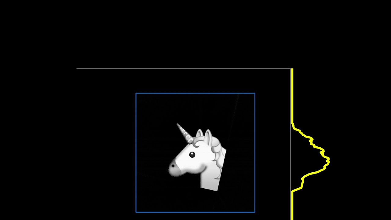 Emoji unicorn filtered back-projection reconstruction - YouTube