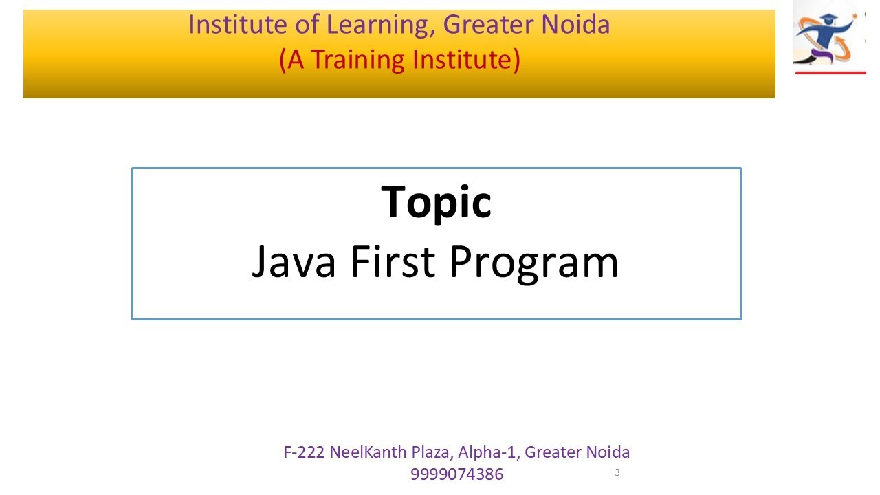 Java- First Program - YouTube