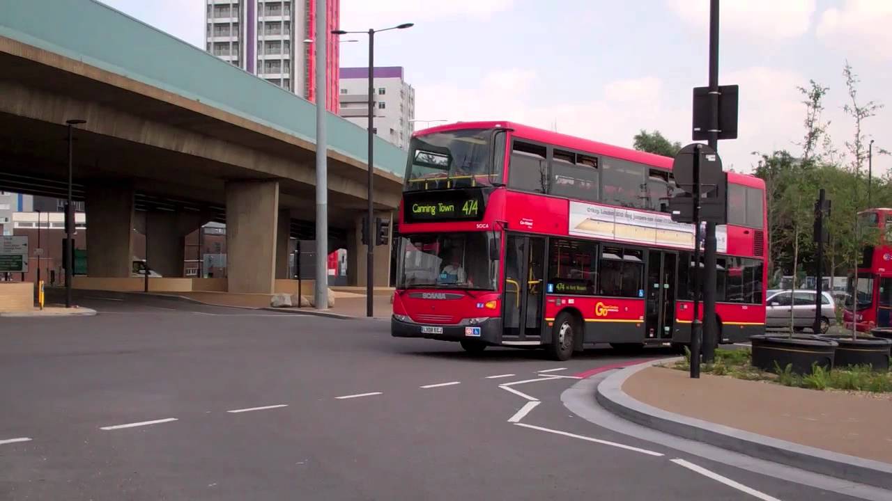 Go Ahead Docklands Buses Route 474 SOC4 LX08ECJ Scania Omnicity ...