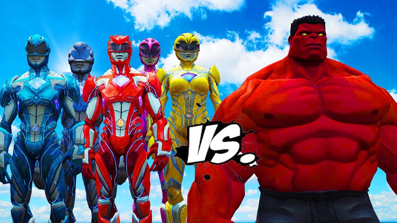 POWER RANGERS (2017) VS RED HULK - EPIC BATTLE - YouTube