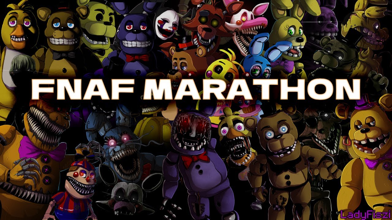 FNAF MARATHON - First attempt at a FULL RUN! - YouTube