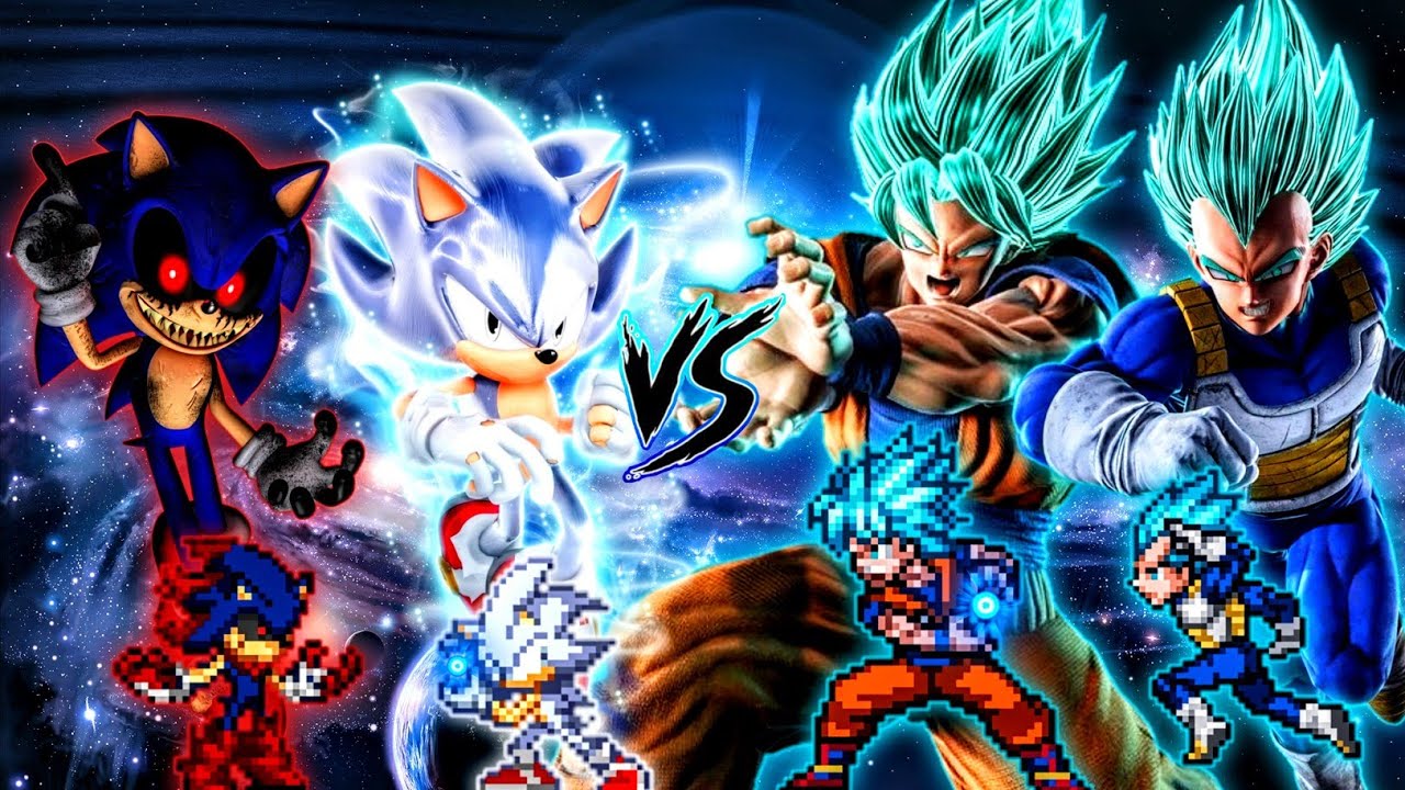 Multiverse Sonic OP & Sonic exe OP VS Fusion Vegito OP (Goku & Vegeta ...