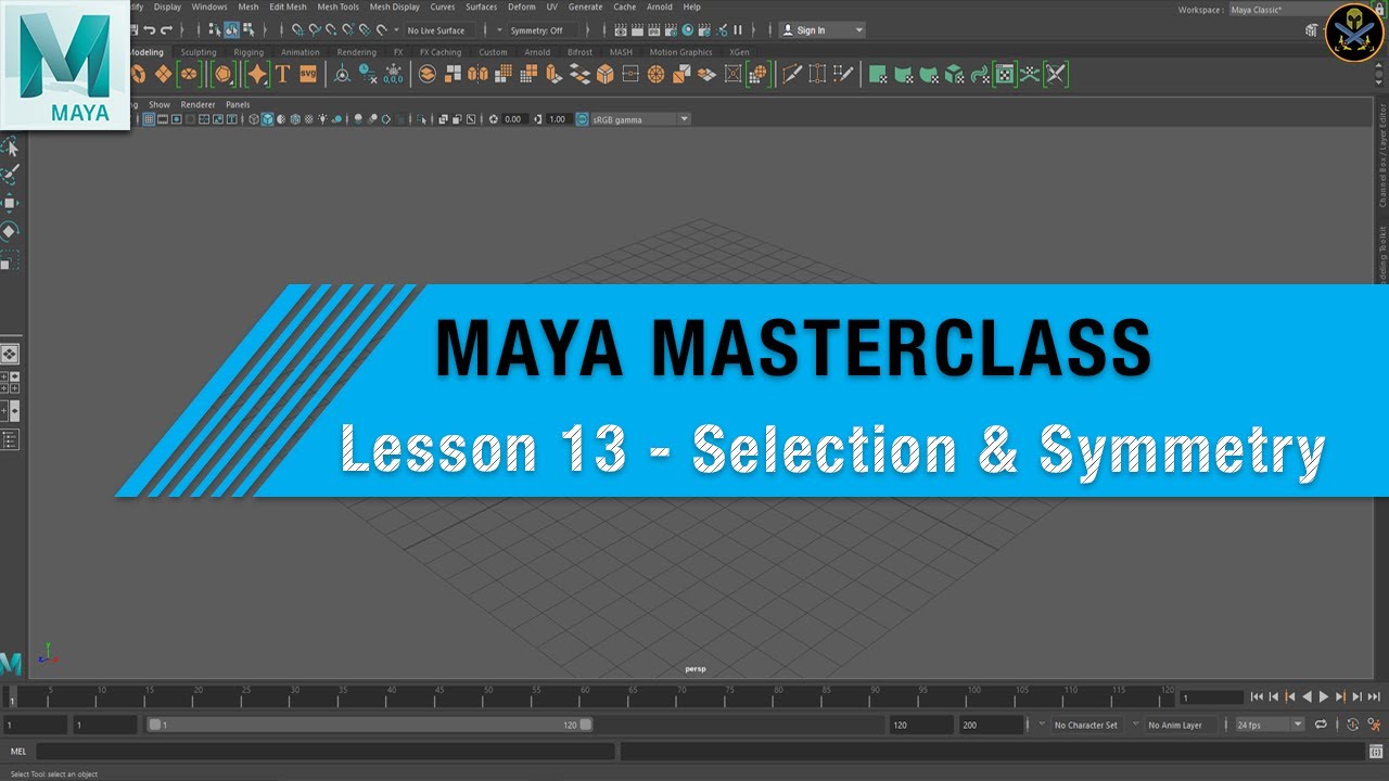 MAYA MASTERCLASS 13 - SYMMETRY & Selection Methods ( BEGINNER TUTORIAL ...