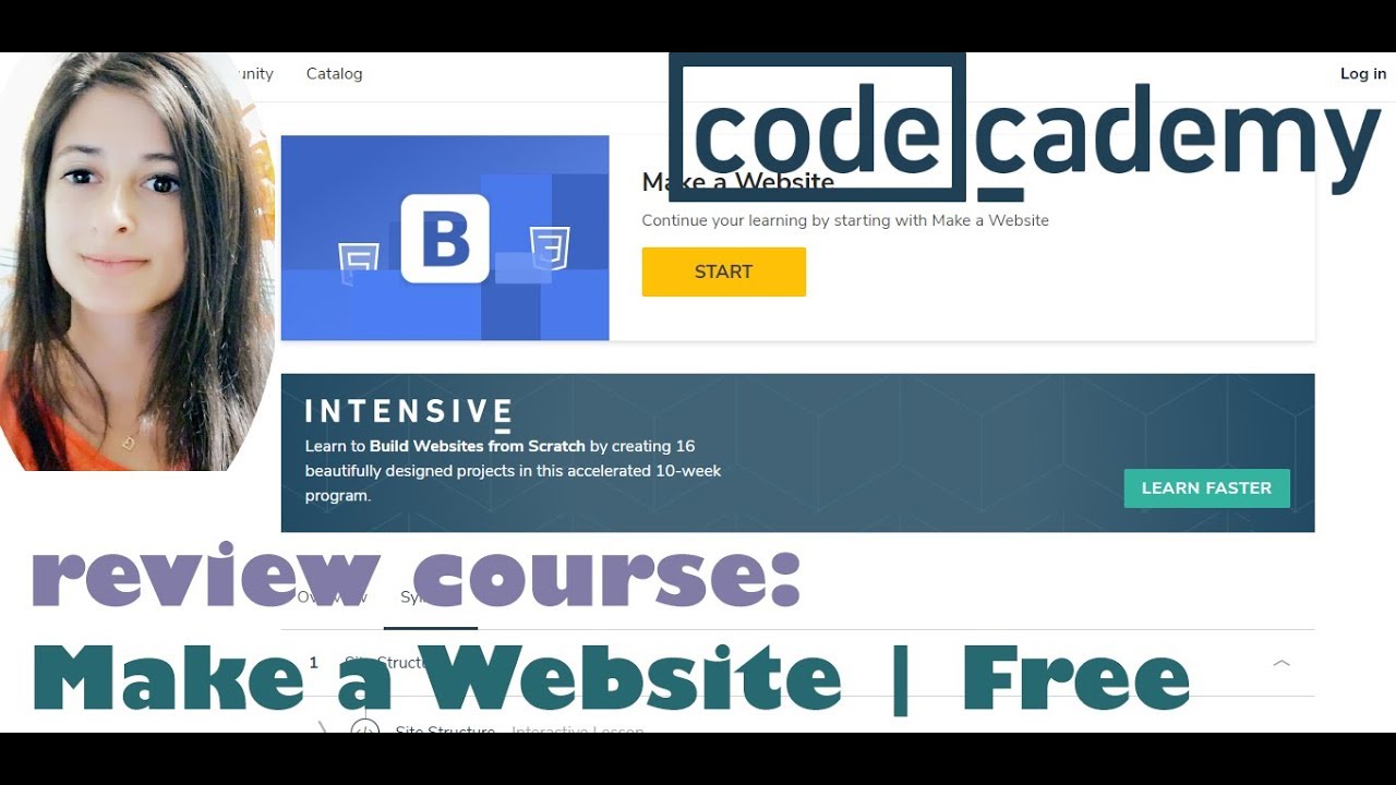 Make a Website | Codecademy | Reviewing online tech courses - YouTube