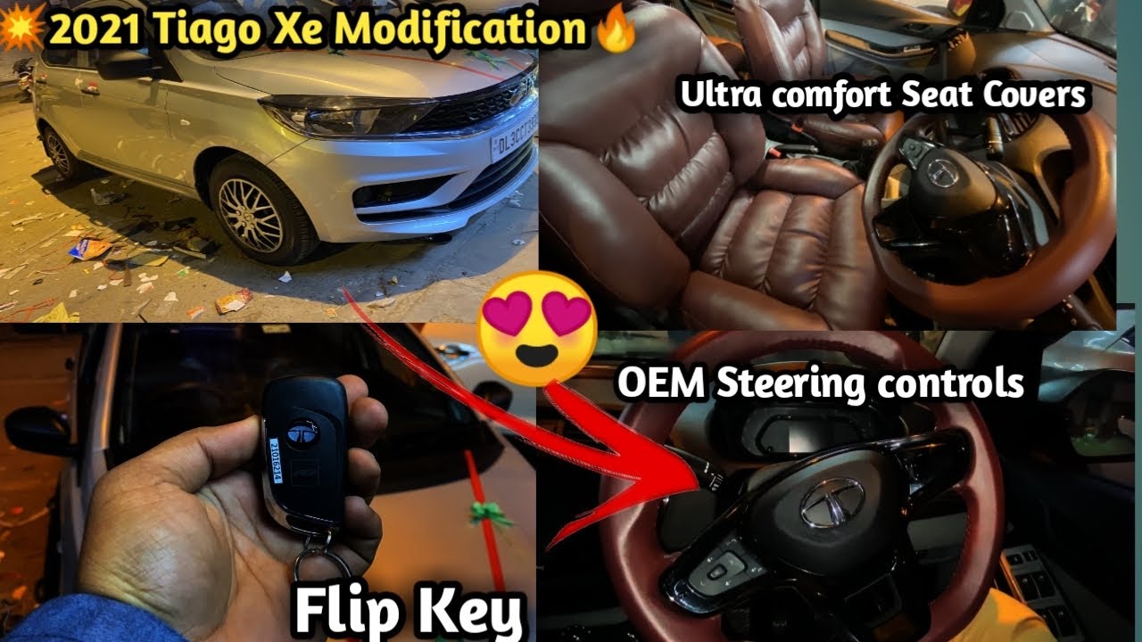 💥💥2021 Tata tiago XE(Base model) Full Modified🔥 Tiago Xe modified to Xz ...