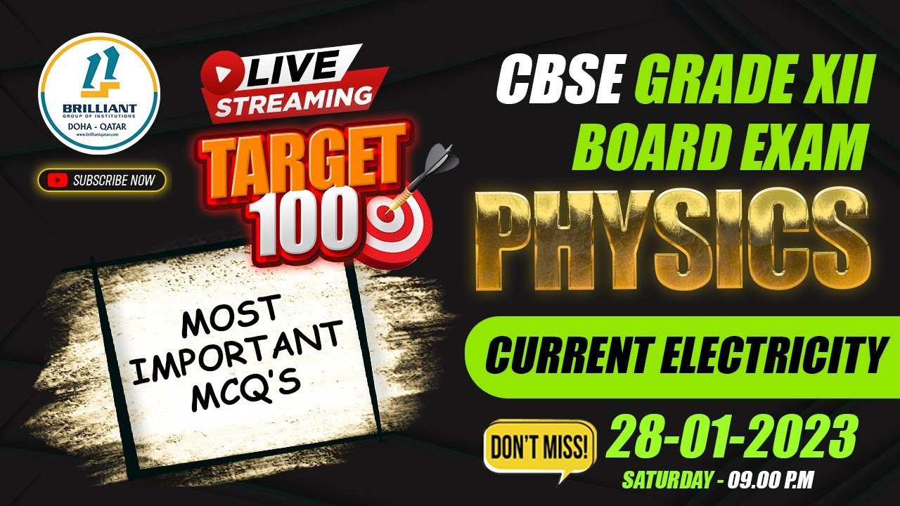 CBSE Grade 12 Physics | Most Important MCQs from Current Electricity ...