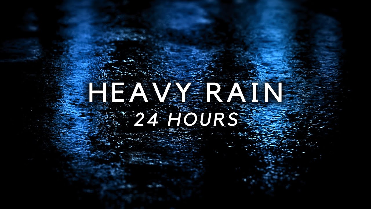 Heavy Rain to Sleep FAST, 24 Hours of Rainfall on Road - YouTube