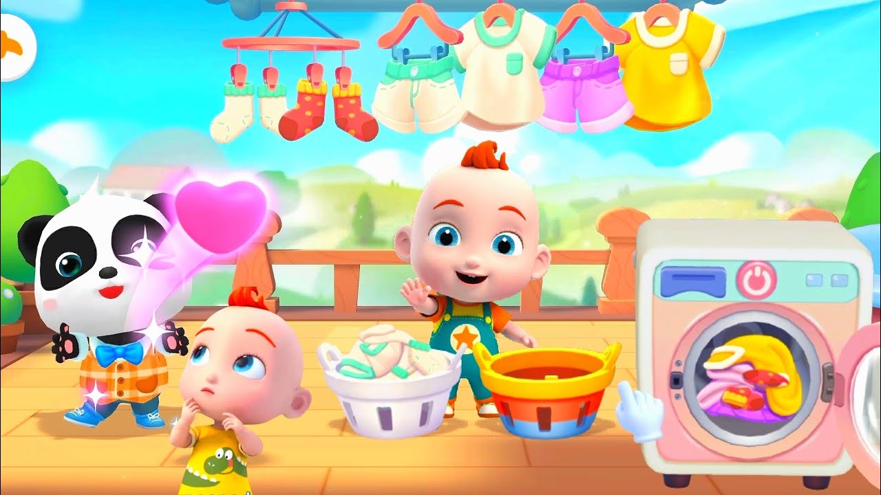 BABY🐼PANDA&JOJO👶🏻ARE BESTFRIEND WASHING BABY JOJO CLOTHS 😂 | EPISODE 46 ...