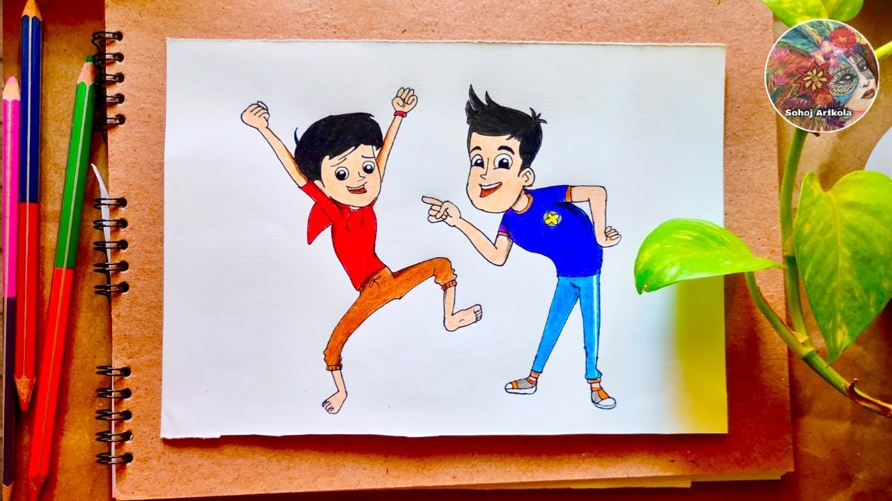 Chikoo Aur Bunty Cartoon Drawing Step By Step | Indian New Cartoon ...