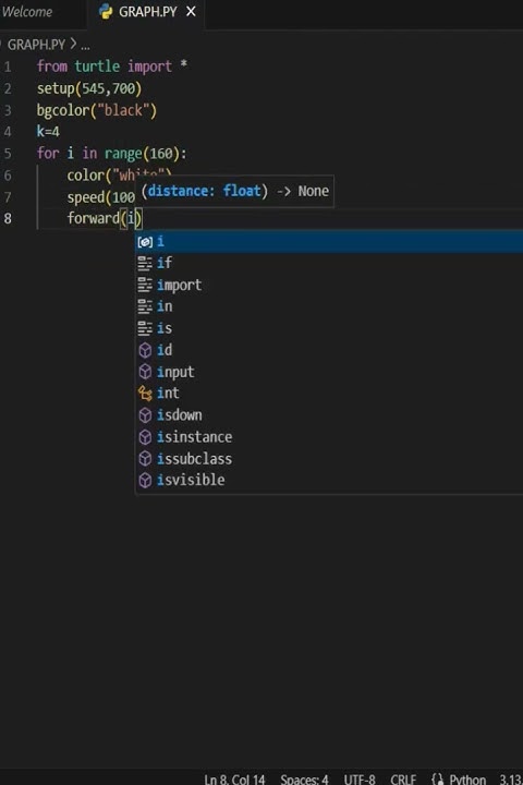 Graphic Design Animation Using Python Turtlemy Shortvideo Python Program البرمجة بايثون