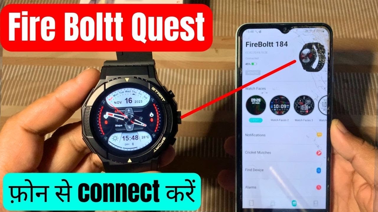 Fire Boltt Quest Smartwatch Connect to Phone | Fire Boltt Smartwatch ...