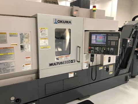 Okuma Multus B200-W CNC Turning Center - MC# 602229 - YouTube