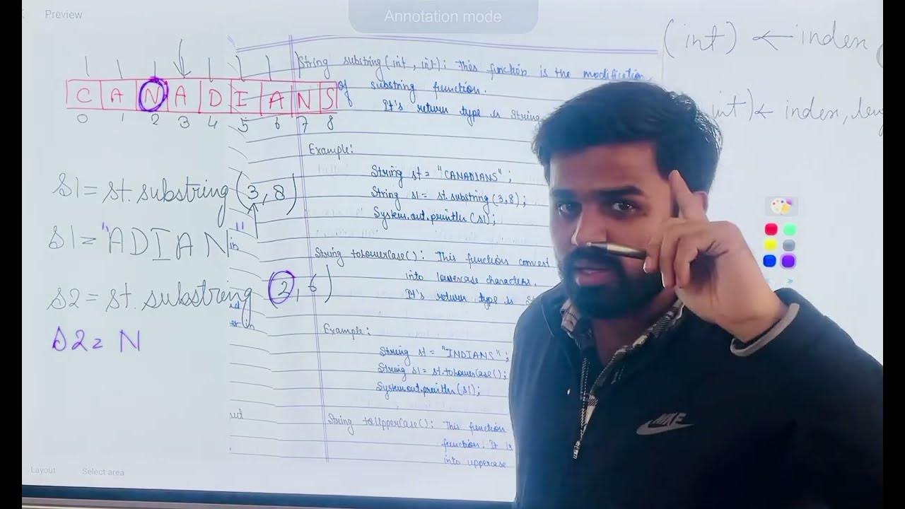 Class 10 Icse String Substring Youtube