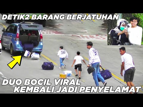 Detik Detik Barang Minibus Berjatuhan, Duo Bocil Viral Kembali Jadi Penyelamat di Sitinjau Lauik