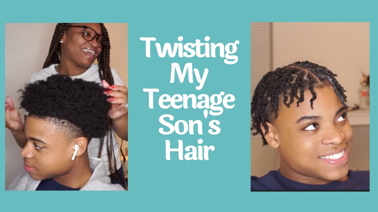 Twist for Boys | Twisting My Teenage Son's Hair - YouTube