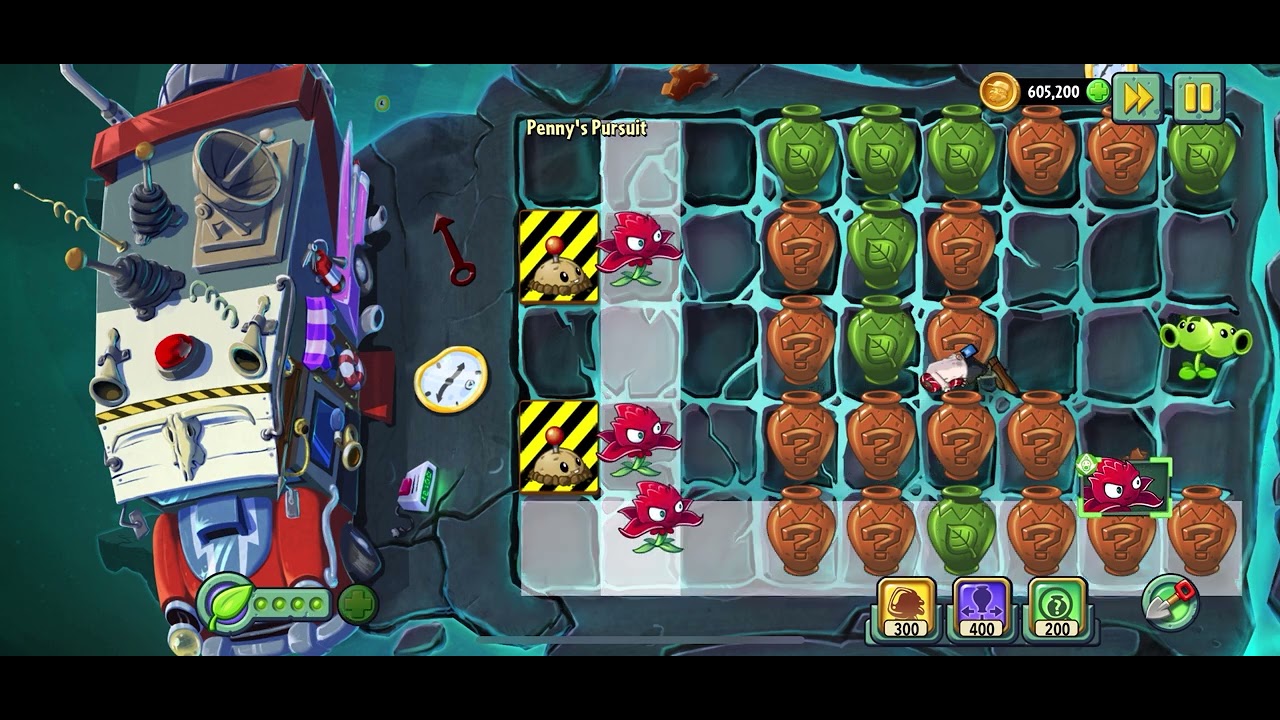 Plants vs Zombies 2 gameplay - Penny’s Pursuit - Winter Daisy - Level 5 ...