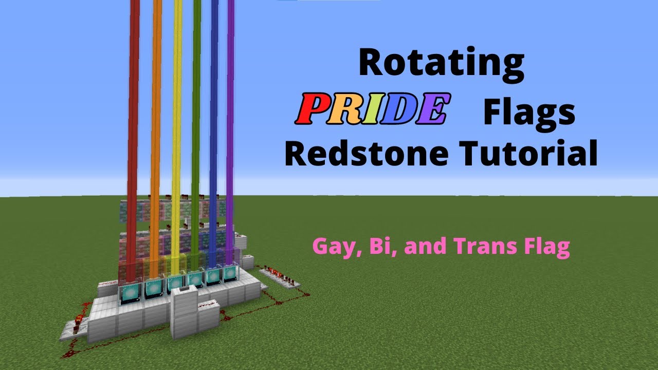 Rotating Pride Flags - Minecraft Redstone Tutorial (Gay, Bi, and Trans Flag) (Read pinned ...