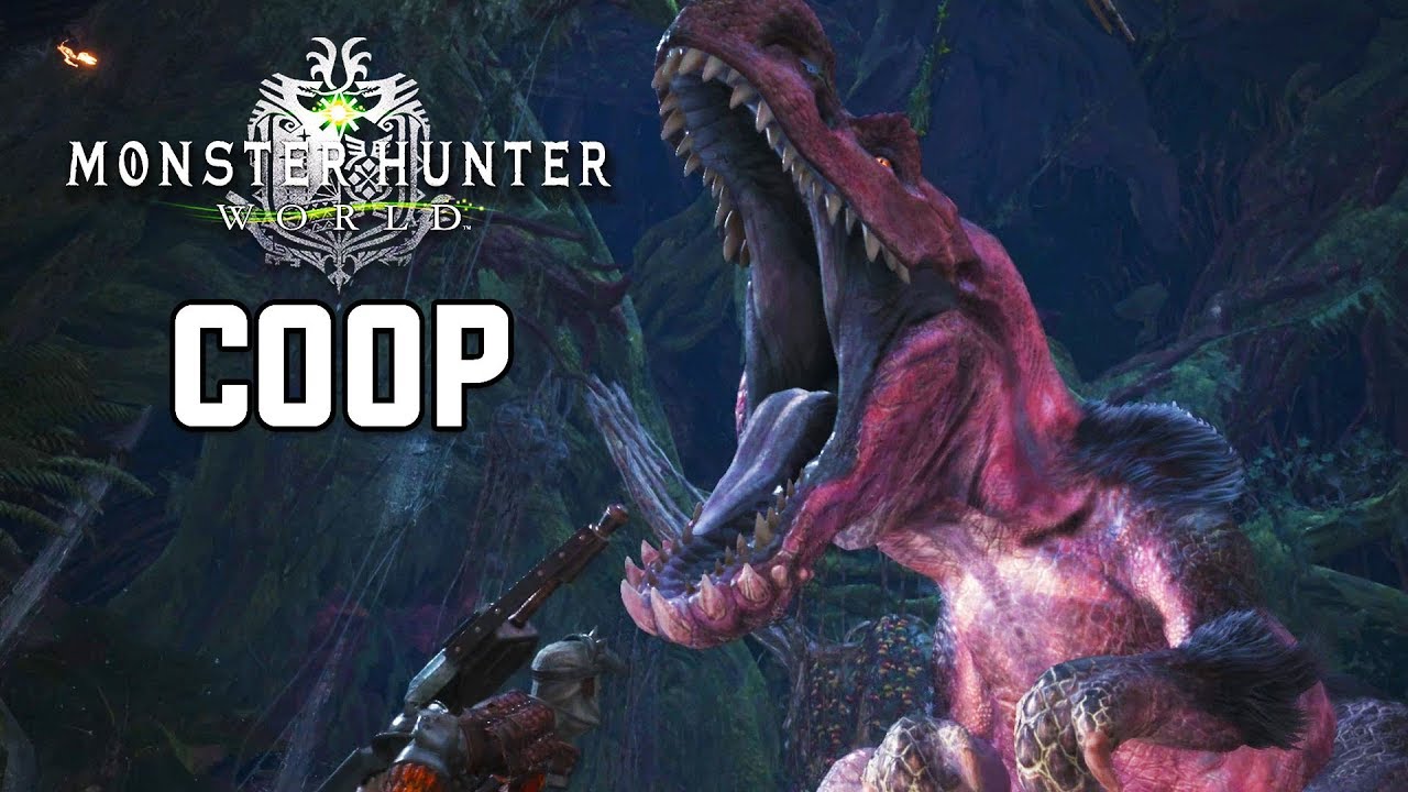 Monster Hunter World Coop Multiplayer Anjanath Hunt - YouTube