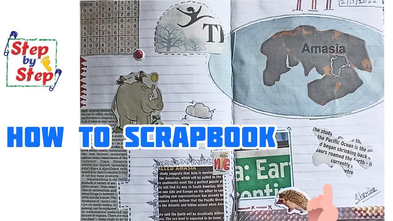 Sher Kiddos | How to Scrapbook | Newspaper Scrapbook | Easy Scrapbook ...