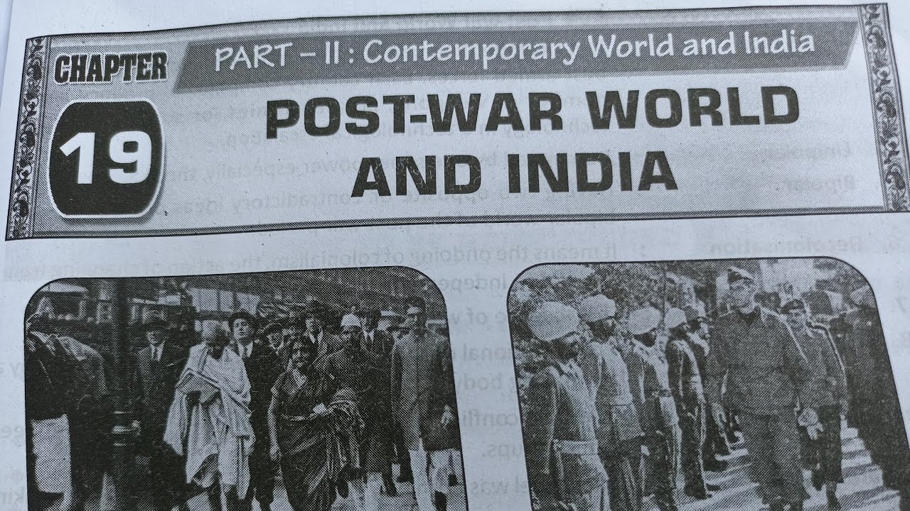 #Class10th #Socialstudies #Chapter19 Post-war world and india /# ...