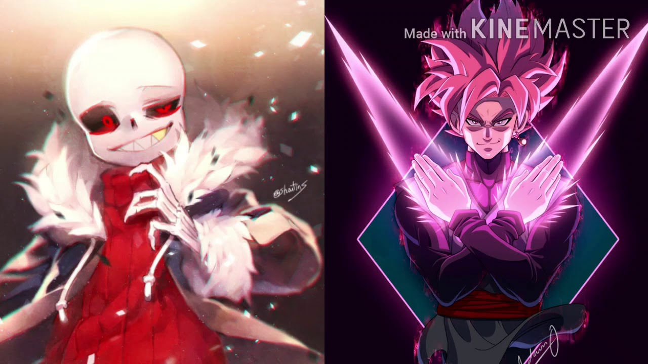 Stronger than you duet|fell sans vs goku black(requested) - YouTube