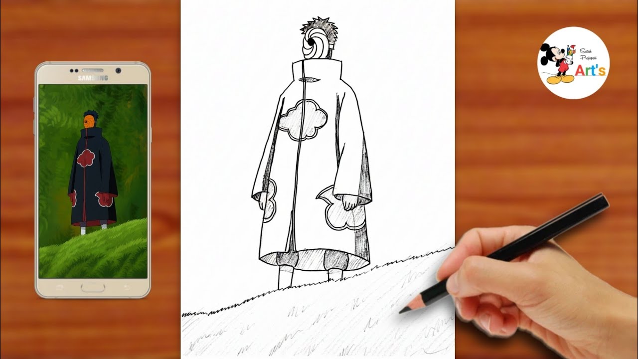 Obito Uchiha Full Body Drawing || Easy Obito Drawing From Naruto ...