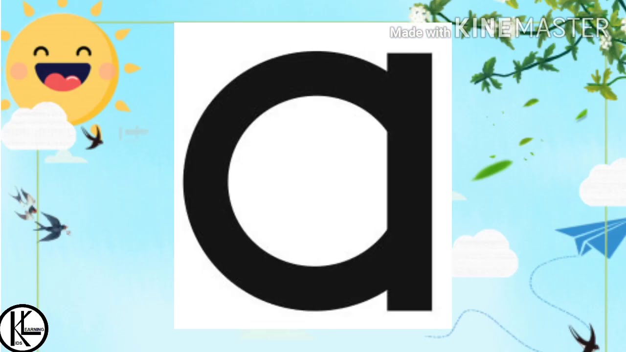 Introduction of small letter "a" | Writing pattern of small "a" | Kids ...