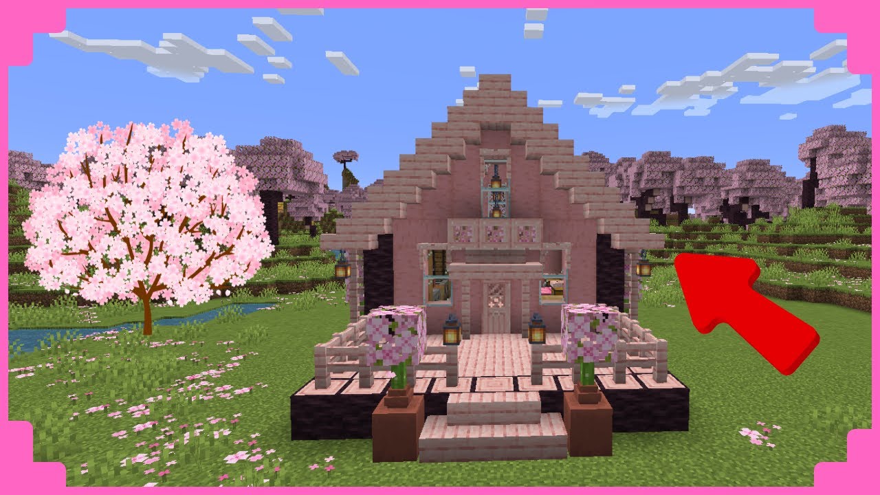 How To Build A Cherry Blossom Cottage | Minecraft 1.20 - YouTube
