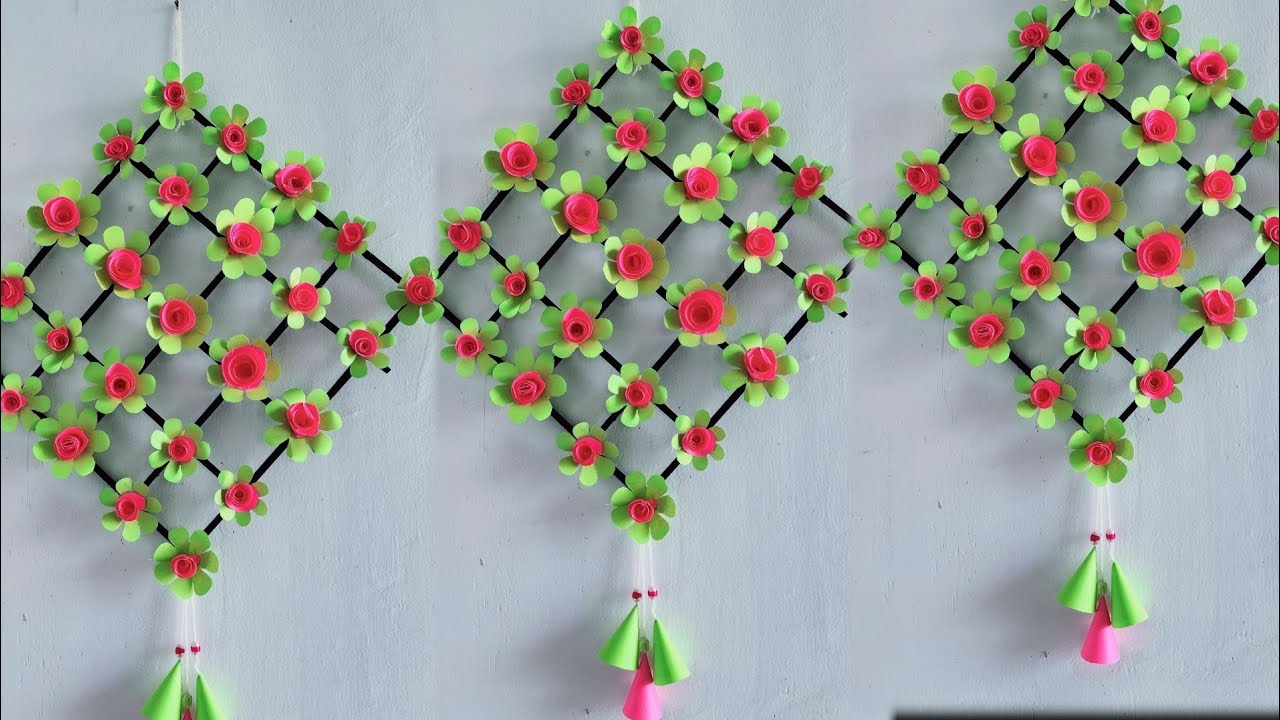 wall hanging paper craft, creative world ideas, table paper craft - YouTube
