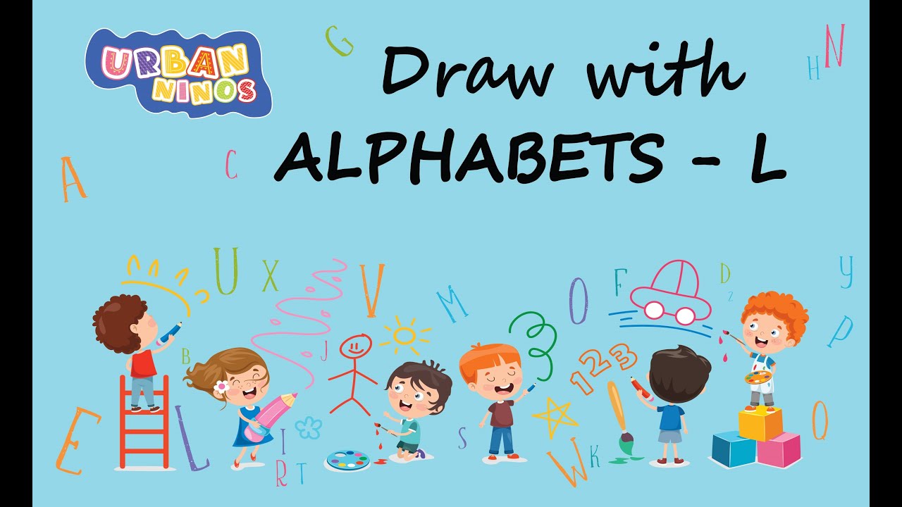 Learn to draw with alphabet L - YouTube