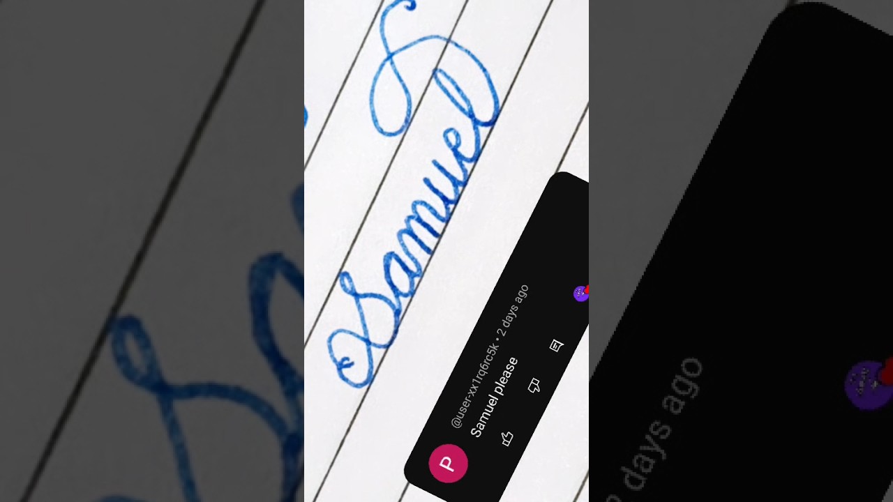requested name 'Samuel'#calligraphy #handwriting #signature #trending # ...